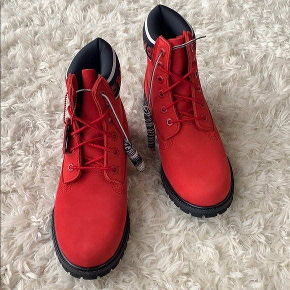 Timberland | Shoes | Timberland Red Suede Boots | Poshmark